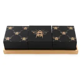 SET OF 3 BEE STORAGE BOXES - Fern and Crow Gift Co.