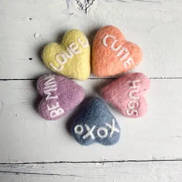 FELT HEARTS WITH SAYINGS - Fern and Crow Gift Co.